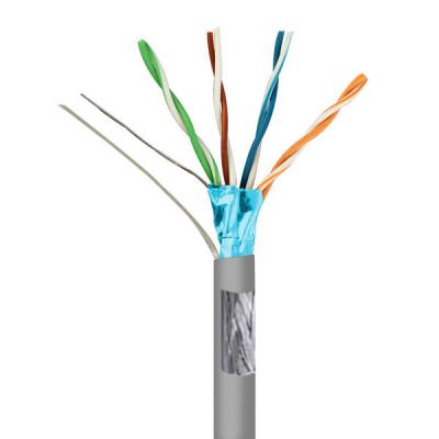 Quality 1000FT CAT5E SFTP 24AWG 100MHz Grey PVC Jacket High Speed Shielded Lan Cable for sale