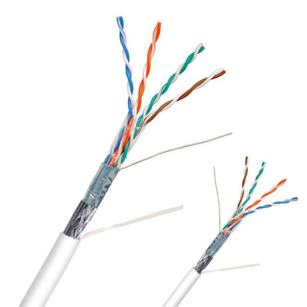 Quality White SFTP CAT5E Cable LSZH Jacket 24AWG Network Cable 100MHz 1000FT for sale