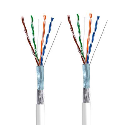 Quality White SFTP CAT5E Cable LSZH Jacket 24AWG Network Cable 100MHz 1000FT for sale