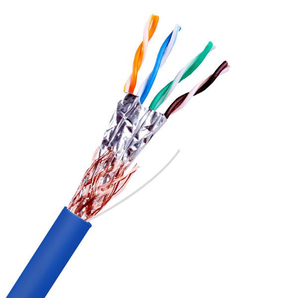 Quality SFTP Cat5e 24AWG Expend To 350Hz 1000Ft Blue PVC Jacket Cable Pass Fluke for sale
