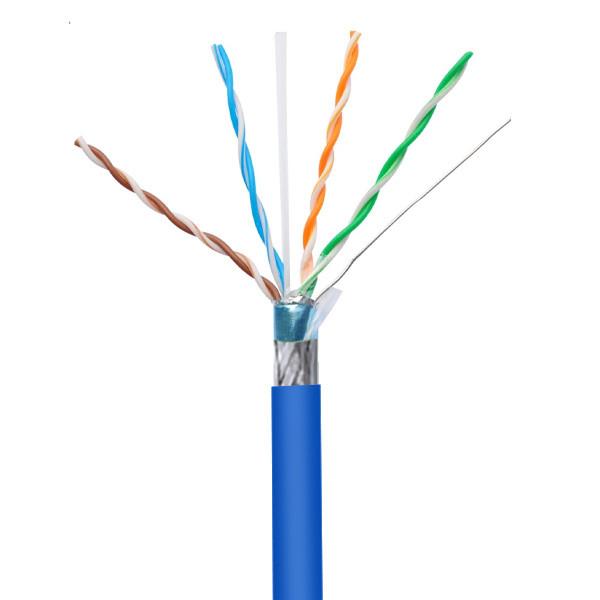 Quality SFTP Cat5e 24AWG Expend To 350Hz 1000Ft Blue PVC Jacket Cable Pass Fluke for sale