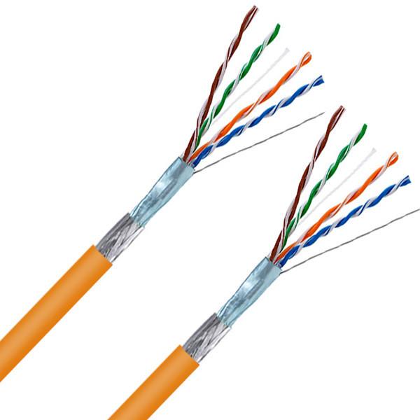 Quality Orange Cat5e SFTP CAT 5E 1000FT LSZH 24AWG Ethernet Cable Expend To 350Hz for sale