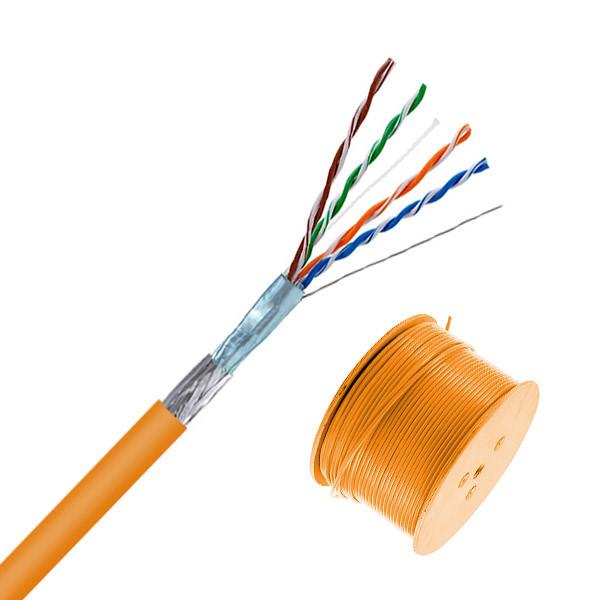 Quality Orange Cat5e SFTP CAT 5E 1000FT LSZH 24AWG Ethernet Cable Expend To 350Hz for sale