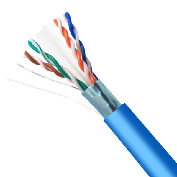 Quality 1Gbps FTP CAT6 Cable Blue 1000FT 23AWG Solid Bare Copper Network Cable for sale