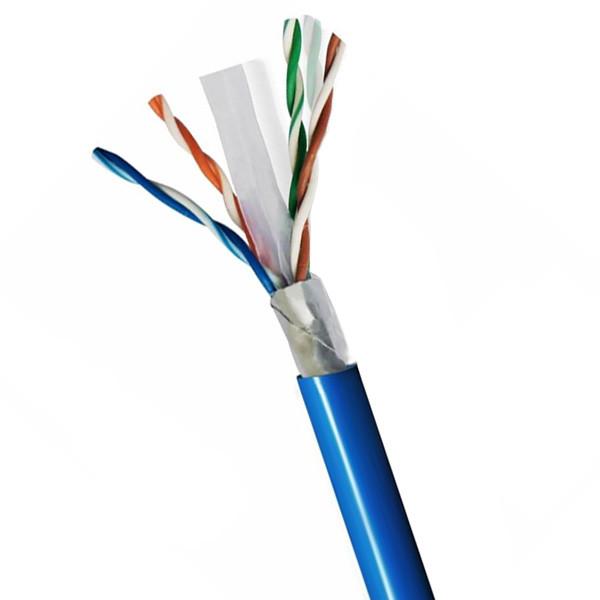 Quality 1Gbps FTP CAT6 Cable Blue 1000FT 23AWG Solid Bare Copper Network Cable for sale