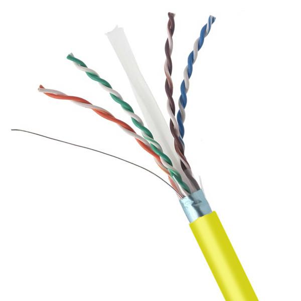 Quality 250MHz Cat6 FTP LSZH 23AWG 1000FT Yellow Cable 1000Mbps Shielding Network Cable for sale