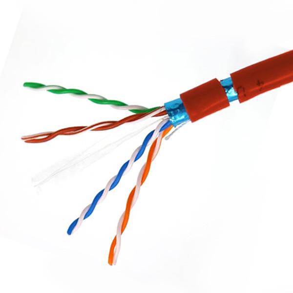 Quality Red PVC FTP CAT6 Cable 250MHz Lan Cable 23AWG 1Gbps Special For Project Cable for sale