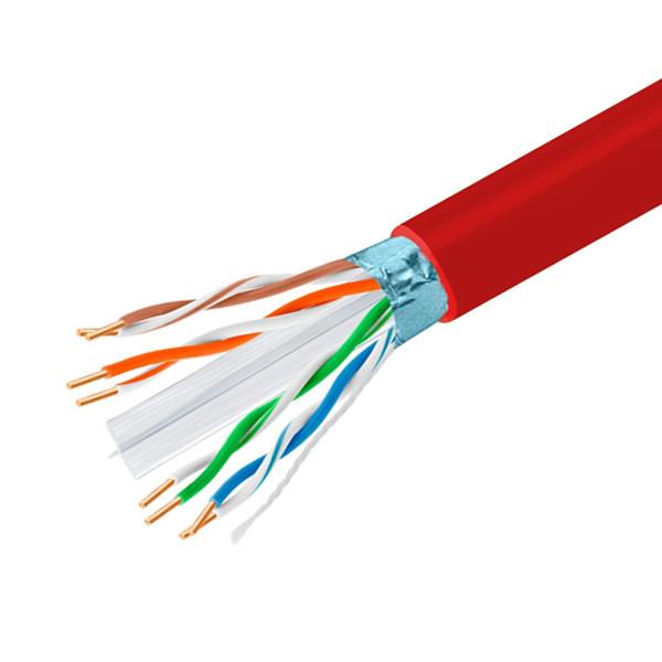 Quality Red PVC FTP CAT6 Cable 250MHz Lan Cable 23AWG 1Gbps Special For Project Cable for sale