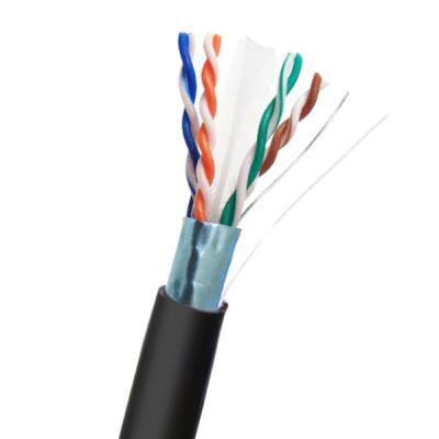 Quality Solid Outdoor PE Jacket 1000FT FTP CAT6 Cable 0.56mm With Networking Cables for sale