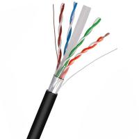Quality Solid Outdoor PE Jacket 1000FT FTP CAT6 Cable 0.56mm With Networking Cables for sale