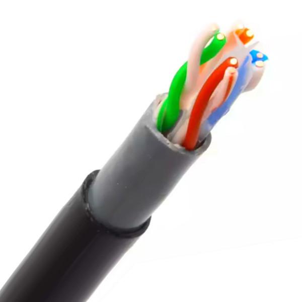 Quality CAT6 FTP Outdoor PE+PVC 0.560+0.005mm Pure Copper Solid Lan Cable for sale