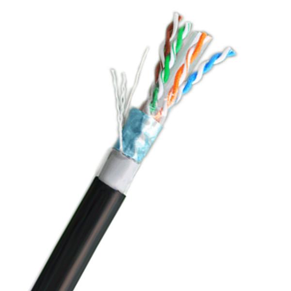 Quality CAT6 FTP Outdoor PE+PVC 0.560+0.005mm Pure Copper Solid Lan Cable for sale