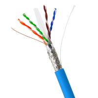 Quality 23AWG SFTP CAT6 Cable High Speed Network Cable With Blue PVC Jacket 1000ft for sale