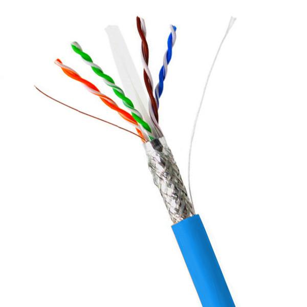 Quality 23AWG SFTP CAT6 Cable High Speed Network Cable With Blue PVC Jacket 1000ft for sale