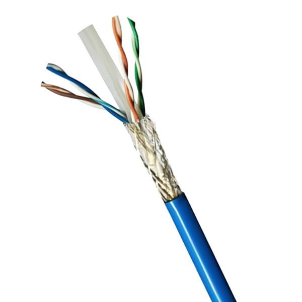 Quality 23AWG SFTP CAT6 Cable High Speed Network Cable With Blue PVC Jacket 1000ft for sale