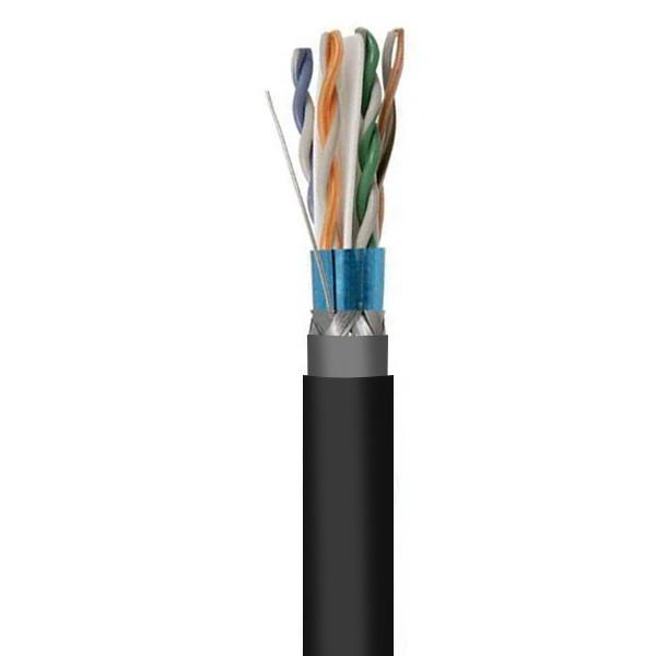 Quality Outdoor PVC+PE SFTP CAT6 Cable 1000FT 23AWG Solid Copper High Speed Ethernet for sale