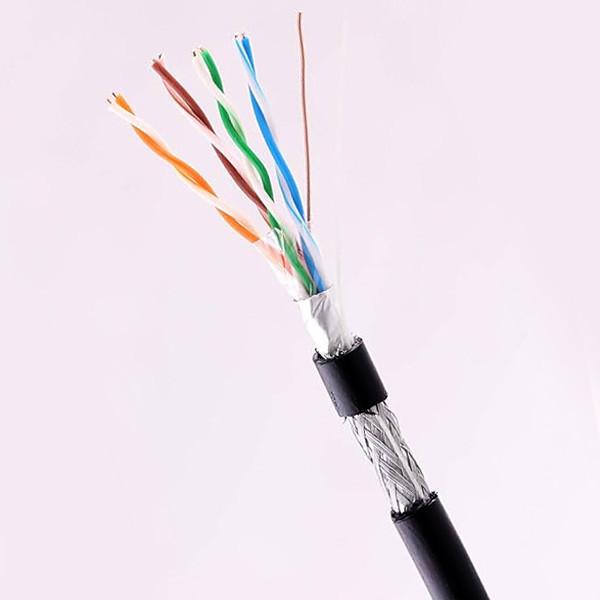 Quality Outdoor PVC+PE SFTP CAT6 Cable 1000FT 23AWG Solid Copper High Speed Ethernet for sale