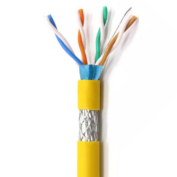 Quality 1000FT SFTP CAT6 Cable Yellow LSZH 23AWG Lan Cable 250MHz Plenum Cable for sale