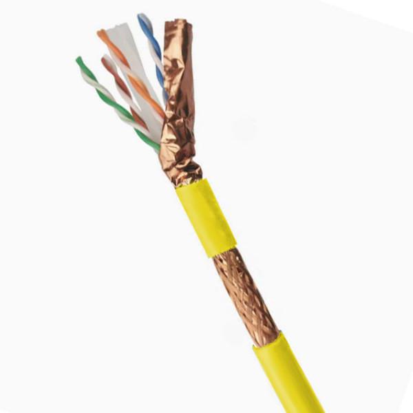Quality 1000FT SFTP CAT6 Cable Yellow LSZH 23AWG Lan Cable 250MHz Plenum Cable for sale