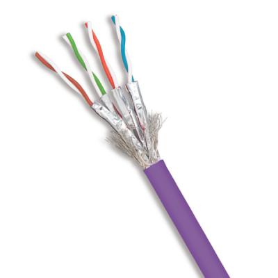 China Purple Cat7 SFTP 23AWG CPR Dca-S2 D2 A1 PVC-Kabel für ein Netzwerk von 10 Gbps 1000FT zu verkaufen