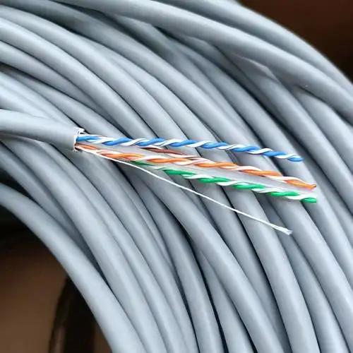 Quality 23AWG Copper Conductor Cat6 SFTP Cable PVC Jacket for 10Gbps High-Speed Data for sale