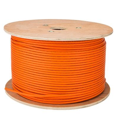 Cina Cat6A SFTP 23AWG Cable CPR LSZH Orange Jacket 10Gbps in vendita