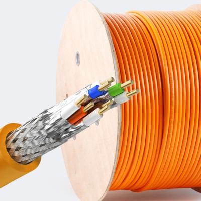 Cina Cat6A SFTP 23AWG Cable CPR LSZH Orange Jacket 10Gbps in vendita