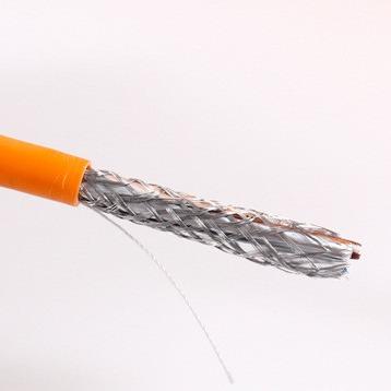 Cina Cat6A SFTP 23AWG Cable CPR LSZH Orange Jacket 10Gbps in vendita