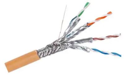 Cina Cat6A SFTP 23AWG PVC cavo giallo 550MHz 10Gbps cavo di rete in vendita