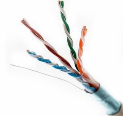 Китай Кабель Ethernet FTP CAT5E для оптовой продажи, 24AWG, высокоскоростная и стабильная передача данных, серая оболочка продается