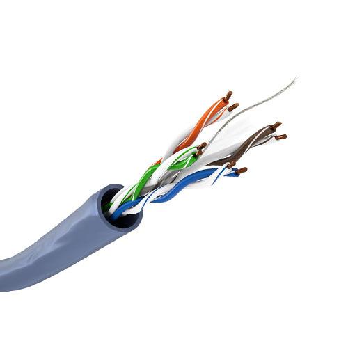 Quality UTP CAT6A 10Gbps 305M 23AWG Blue PVC Cable CMP LP 0.5A Bulk Wholesale for sale