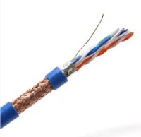 China CAT6 SFTP Cable 23AWG Solid Copper LSZH Blue Industrial Network Cable for sale