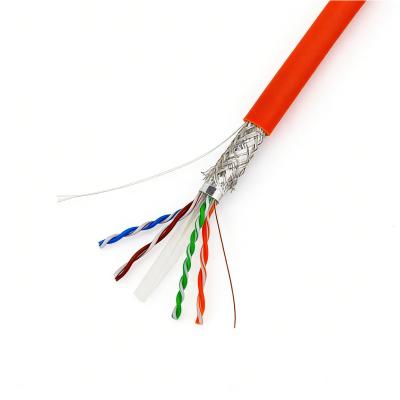 China CAT6 SFTP Shielded LAN Cable 23AWG Solid Copper 250MHz Bandwidth Industrial Network Cable for sale