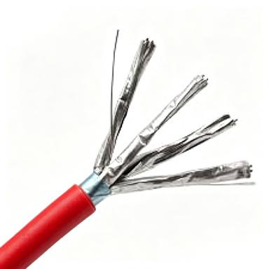 China CAT6A FFTP Shielded LAN Cable with 500MHz Bandwidth 23AWG Solid Copper and LSZH Jacket for Data Centers for sale