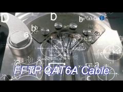23AWG FFTP CAT6A Cabo azul LSZH 10Gbps Cabo de rede de alta velocidade 1000Ft