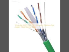 Venta al por mayor 1000FT Cat6 FTP LSZH Jacket 0.560mm Cable Ethernet de cobre puro de 1 Gbps