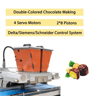 Cina doppi di pepita di cioccolato sparati di colori 2d/3d uno che fanno l'erogatore di deposito del cioccolato della macchina in vendita