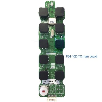 China Telecontrol F24-10D industrial remote control system emitter main board with 10 dual speed buttons for sale