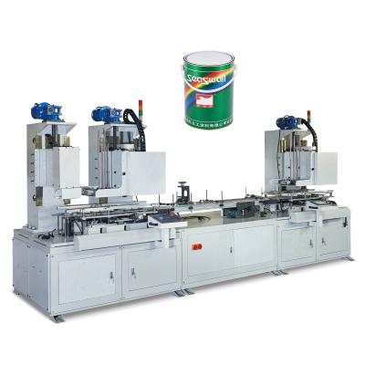 China Fully Automatic 0.5-3L Round Paint Can Making Machine For Metal Can Making with Capacity of 60 Cans/min for sale