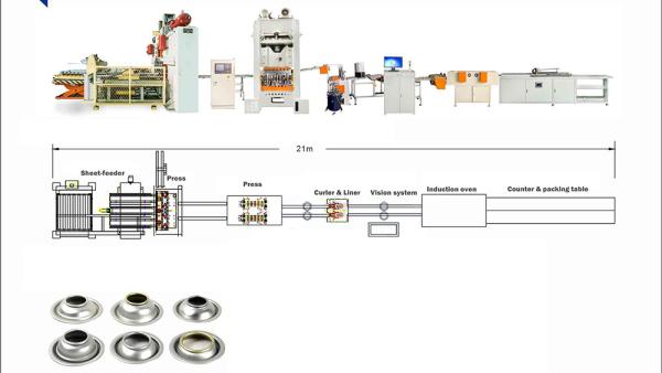 Aerosol can top and bottom making machine can making machine
