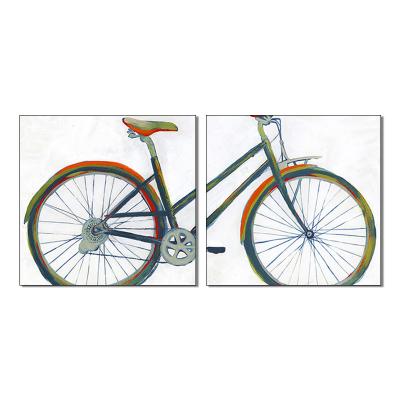 Pintura a pulverización personalizada Bicicleta de época en lienzo fácil de configurar Impresiones de decoración de sala de estar