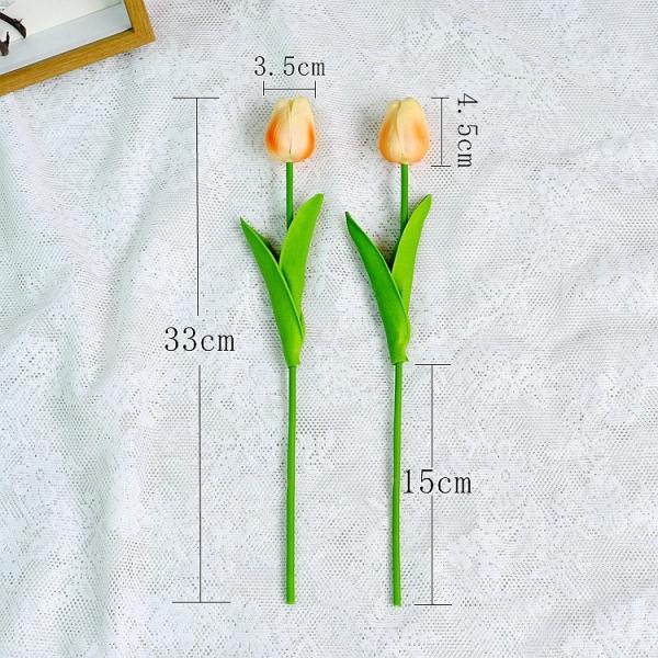 Quality PU Tulip Plastic Flower Soft Decoration Indoor And Outdoor Silk Flowers Colorful for sale