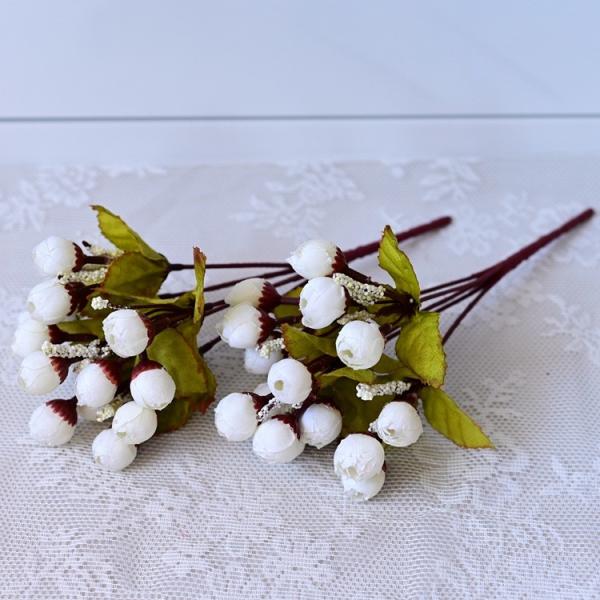 Quality Indoor and outdoor Small pretty red flower heads wholesale plastic flowers durable home decoration for sale