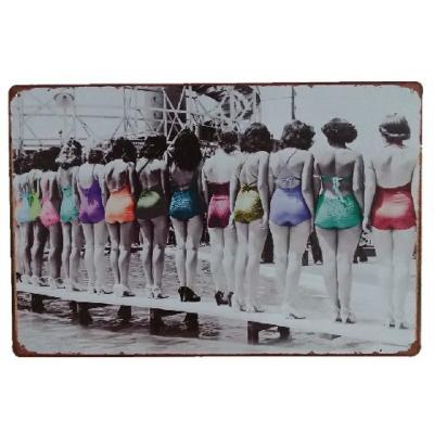 China Premium Character design Tin Signs, Rectangular Metal Advertising Tin Sign For Poster Wall for sale