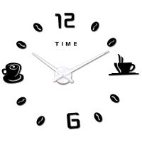 China Arabic Digital Coffee Cups Modern Wall Clock Large Elegant Wall Clocks for sale