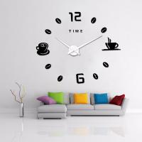 China Arabic Digital Coffee Cups Modern Wall Clock Large Elegant Wall Clocks for sale