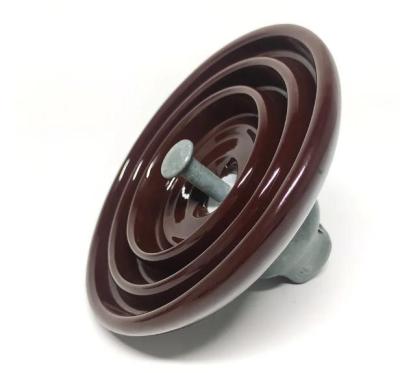 China 70kN High Voltage Insulator ANSI 52-3 Porcelain Disc Insulators With 254mm Diameter for sale