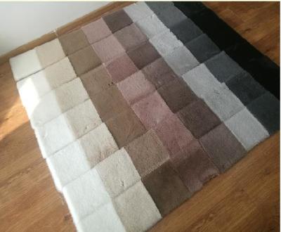 China Black/Brown/Gray/Red/White Faux rabbit fur carpet 100% Polyester rug carpet for kids room living room bed room for sale