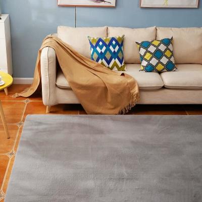 China Super Soft Faux Rabbit Fur Rug Polyester Microfiber Shaggy Rug fo Living room for sale
