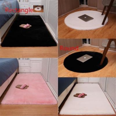 China Living room Kinds room bed room100% Faux rabbit fur rug carpet Polyester carpet rug Black/Brown/Gray/Red/White for sale